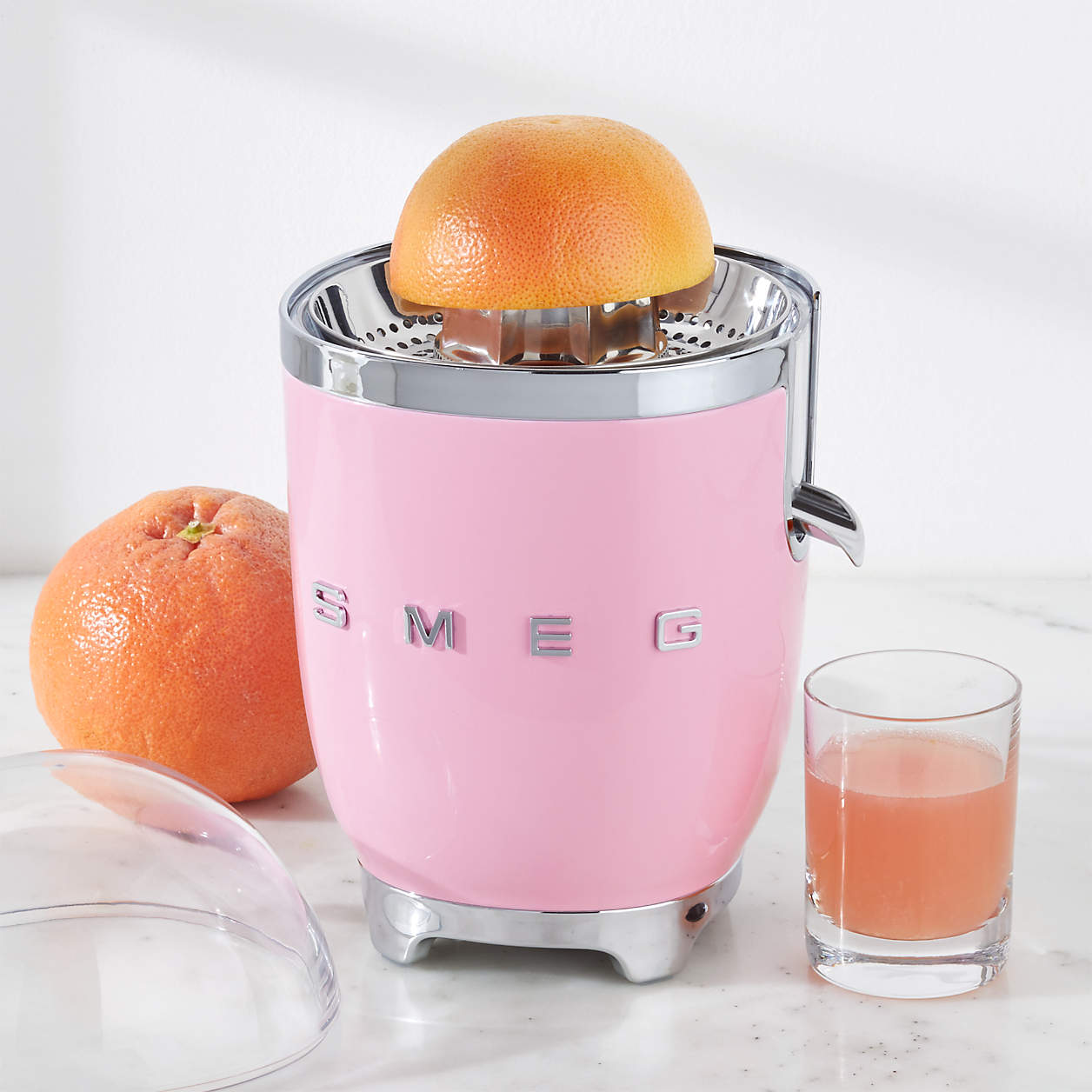 Smeg Pink Citrus Juicer | Crate & Barrel