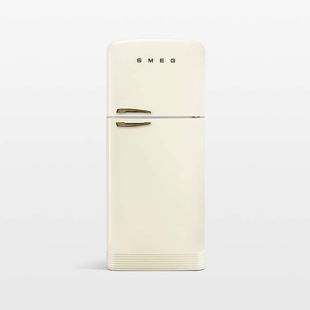 SMEG FAB50 Cream Right-Hinge Refrigerator | Crate & Barrel