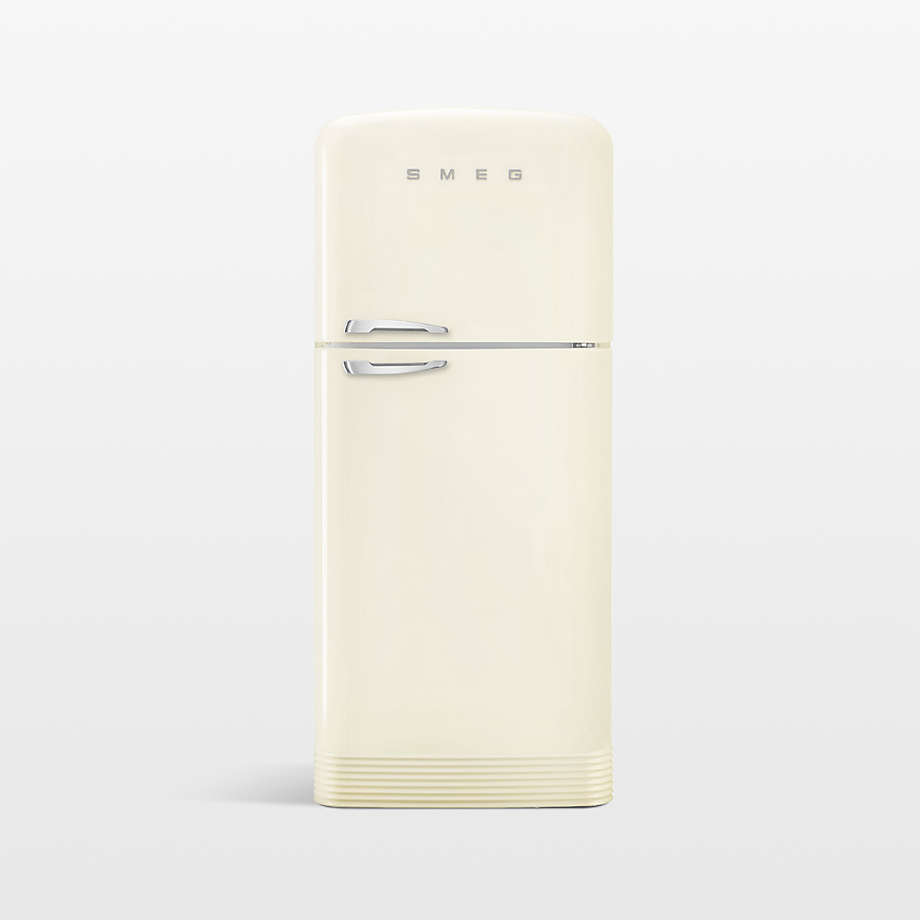 Smeg FAB50 Cream Right-Hinge Refrigerator + Reviews | Crate & Barrel