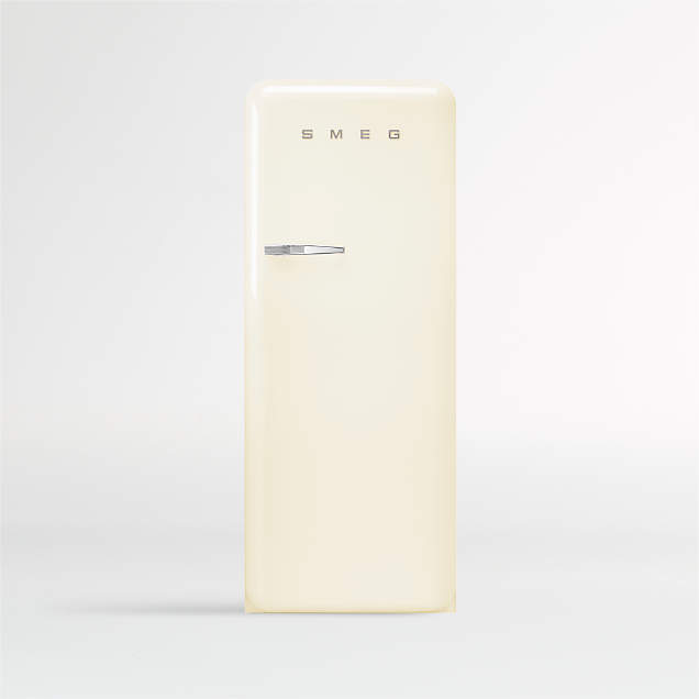 SMEG FAB50 Cream Right-Hinge Refrigerator + Reviews | Crate & Barrel