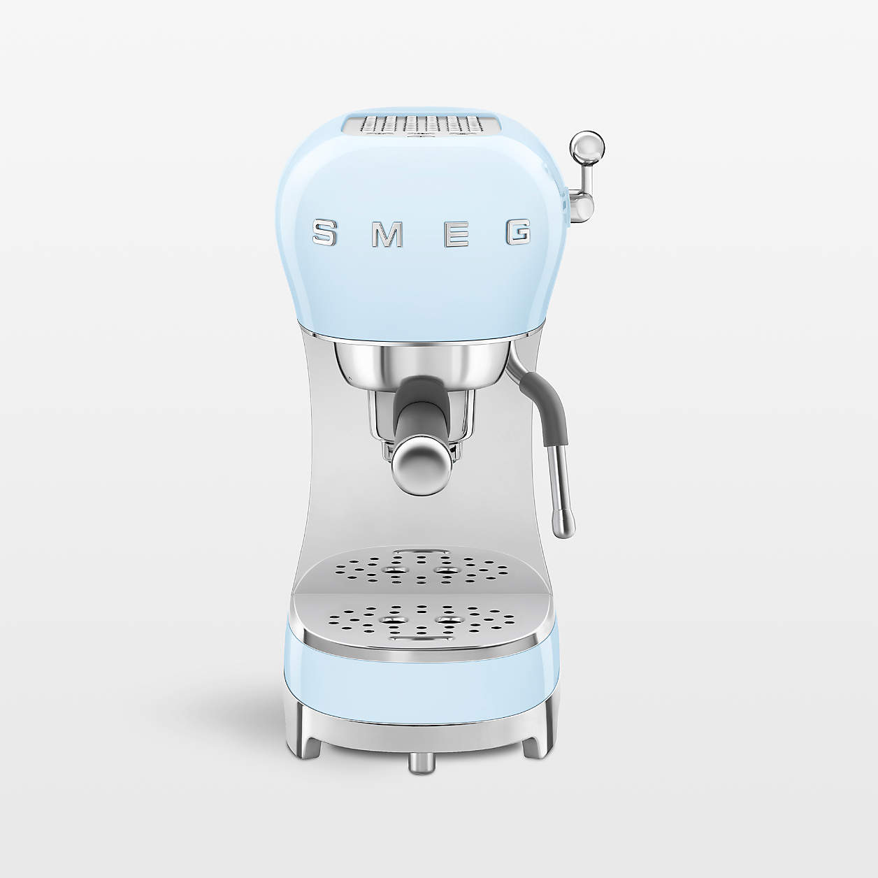 SMEG Pastel Blue Manual Espresso Machine | Crate & Barrel