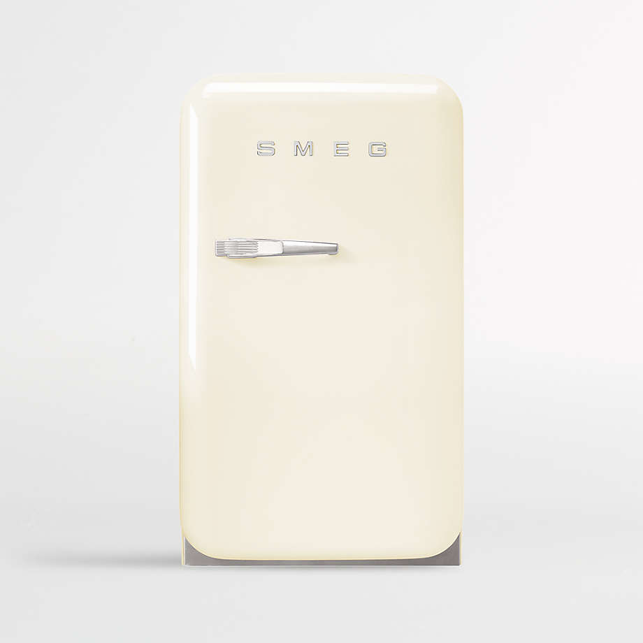 Smeg FAB 5 Cream Mini Right-Hinge Refrigerator | Crate & Barrel
