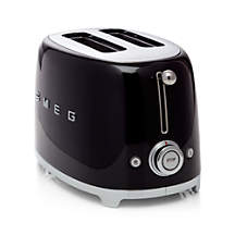 Smeg Black 2-Slice Retro Toaster + Reviews | Crate & Barrel