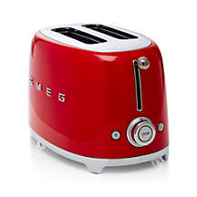 Smeg Red 2-Slice Retro Toaster + Reviews | Crate & Barrel