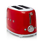 Smeg Red 2-Slice Retro Toaster + Reviews | Crate & Barrel