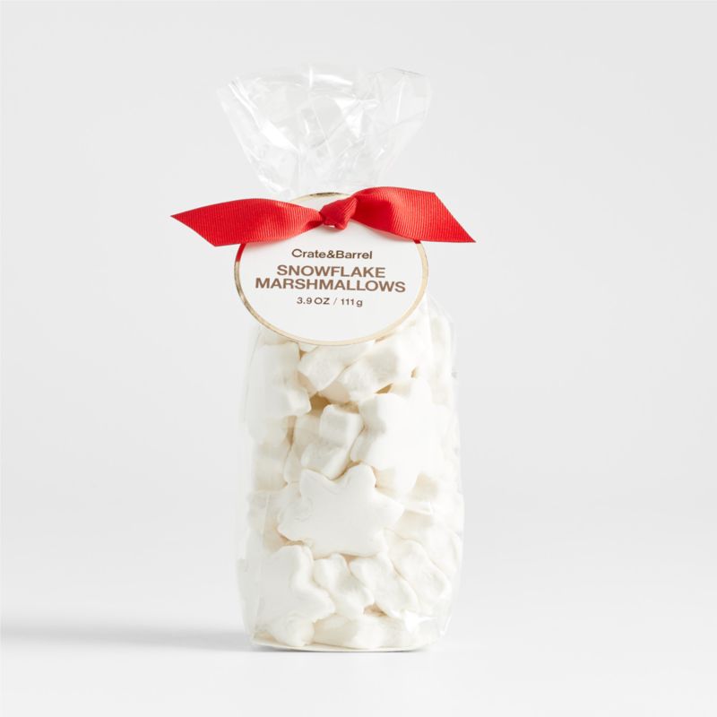 Mini White Snowflake Marshmallows + Reviews | Crate & Barrel