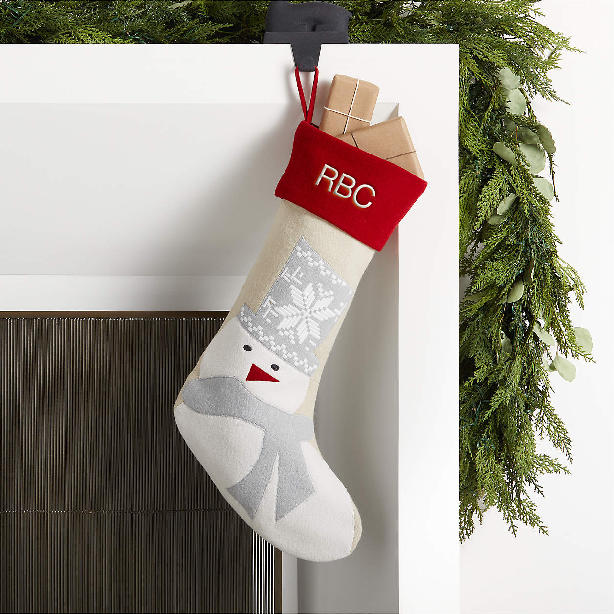 Personalized Snowman Christmas Stocking + Reviews | Crate & Barrel