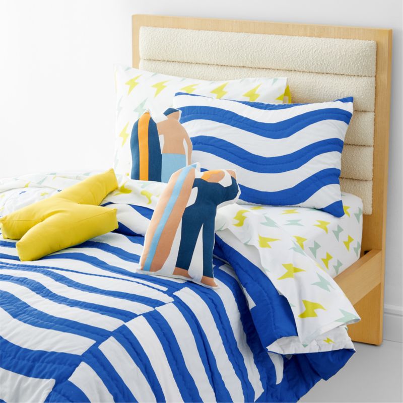 Trestles Organic Queen Lightning Bolt Sheets Set | Crate & Kids