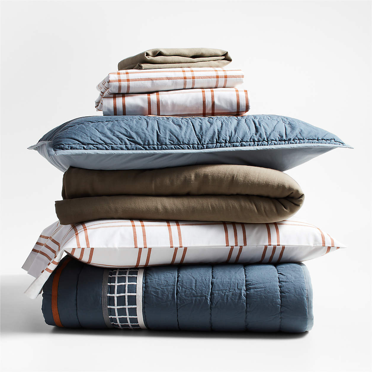 Modern Soccer Embroidered Hand-Quilted Organic Cotton Kids Bedding ...