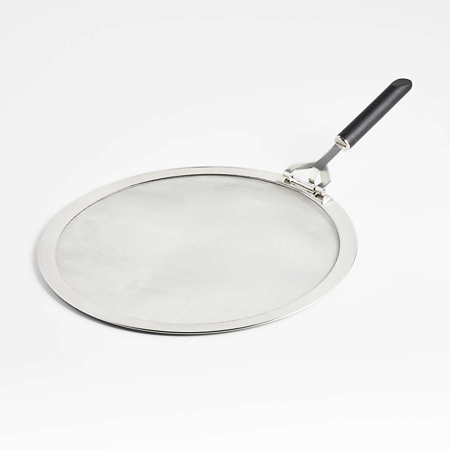 Crate & Barrel Black Soft-Touch Splatter Guard + Reviews | Crate & Barrel
