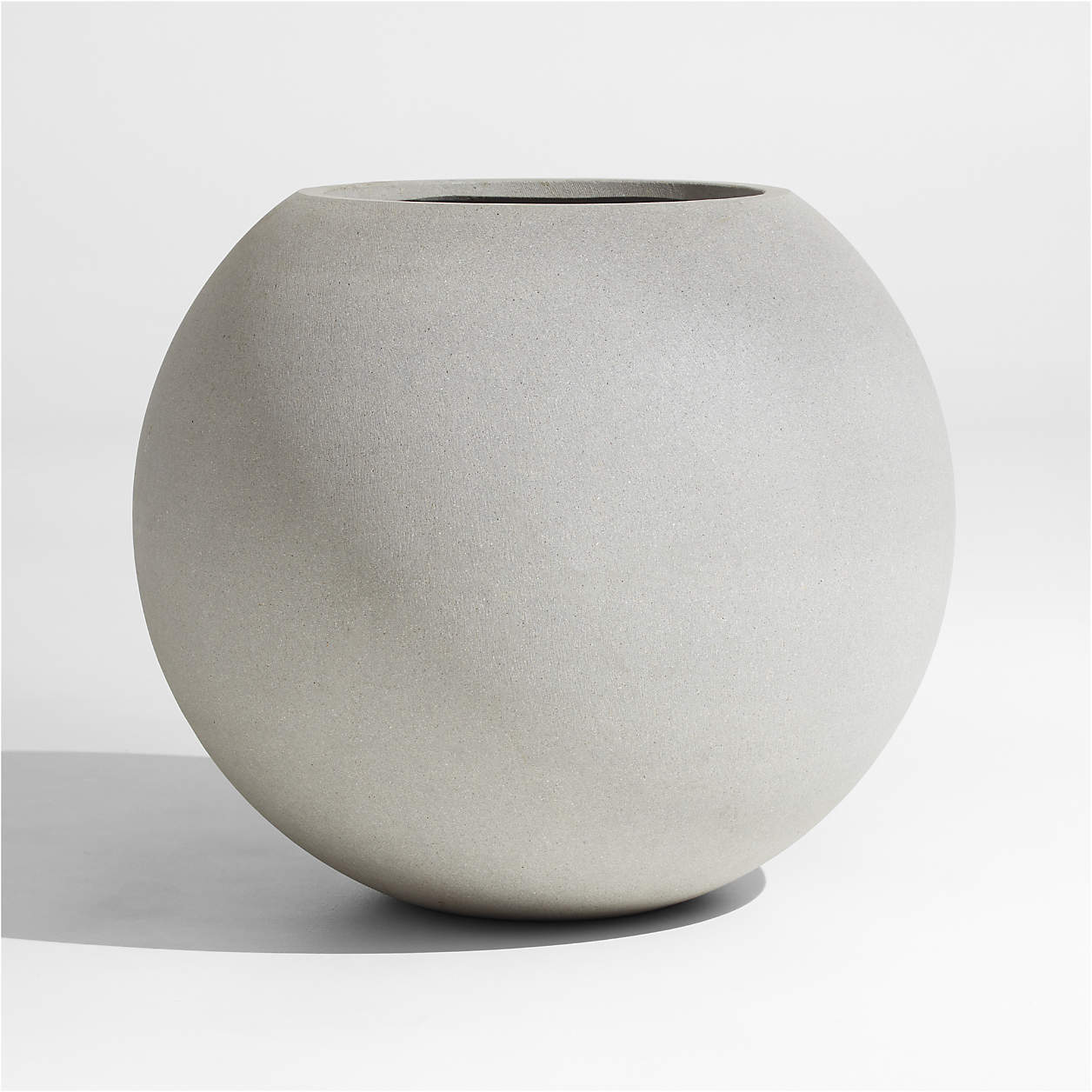 Sphere Large Light Grey Indoor/Outdoor Planter + Reviews | Crate & Barrel
