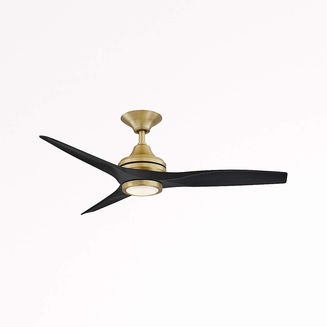 Fanimation Spitfire 48" Brushed Brass/Black Indoor/Outdoor Ceiling Fan ...