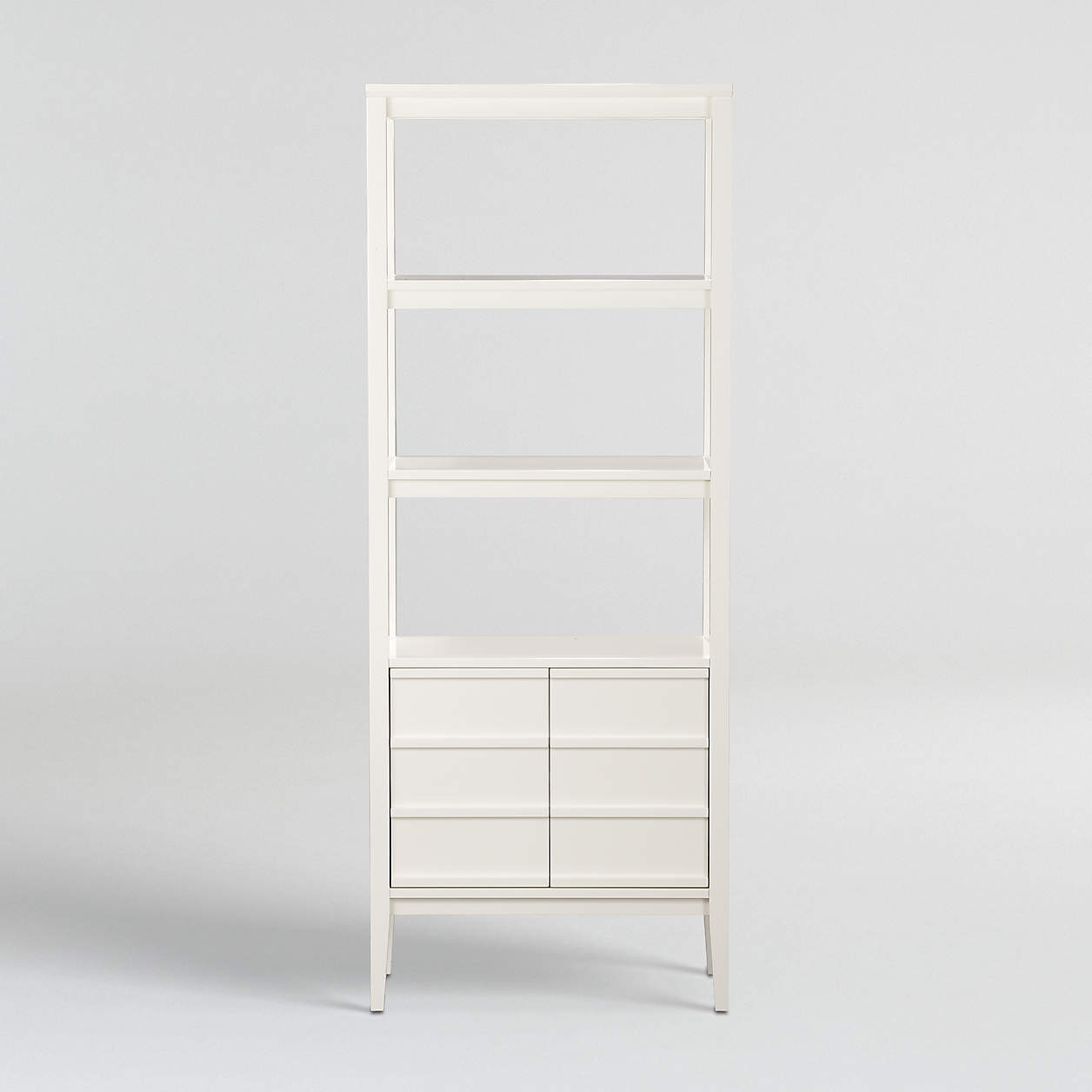 Spotlight White Bookcase | Crate & Barrel Canada