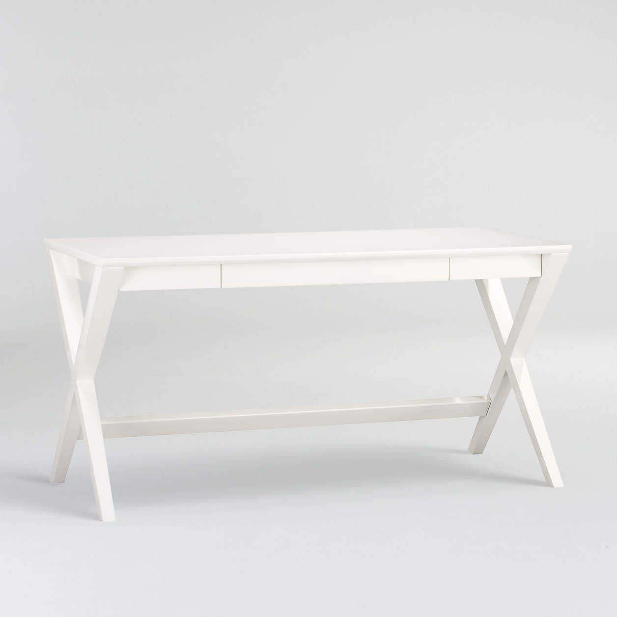 Spotlight White X-Leg Desk 58" + Reviews | Crate & Barrel