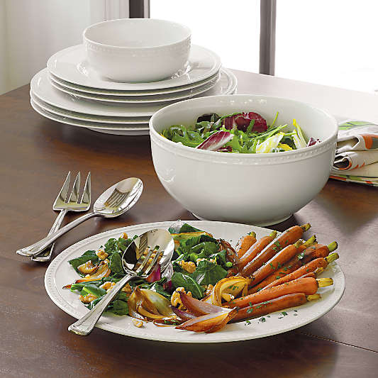Staccato Wide-Rim Porcelain Dinnerware | Crate & Barrel