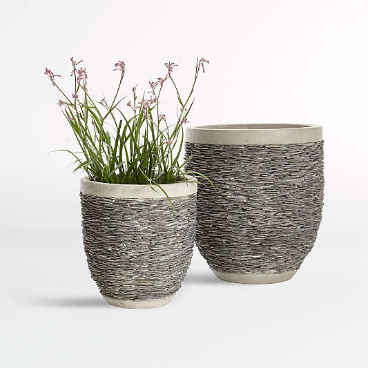 Grey Outdoor Planters | Crate & Barrel Canada