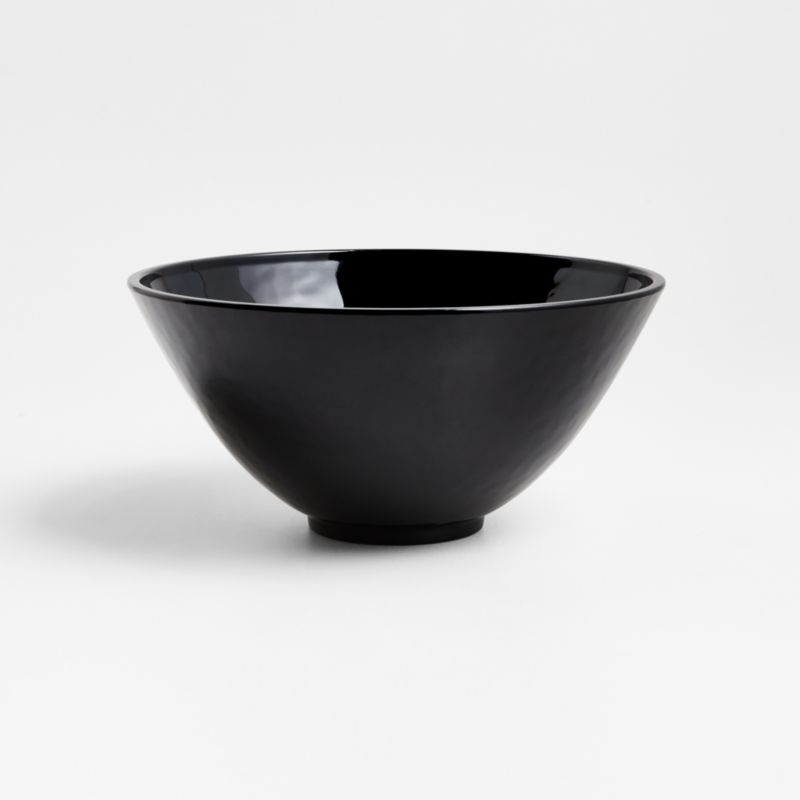 Stacks Black Melamine Bowl | Crate & Barrel