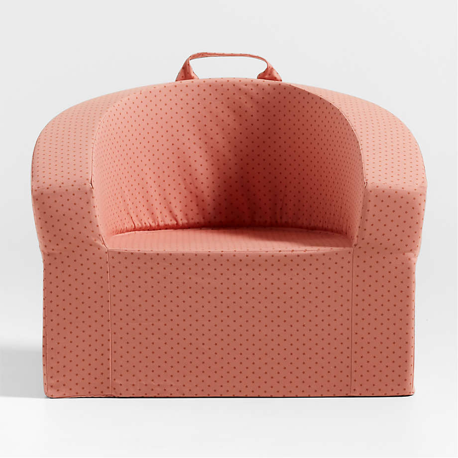 Large Pink Star Kids Lounge Barrel Chair Cover | Crate & Kids