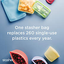 Stasher Clear Reusable Silicone Pocket Bags, Set of 2 + Reviews | Crate & Barrel