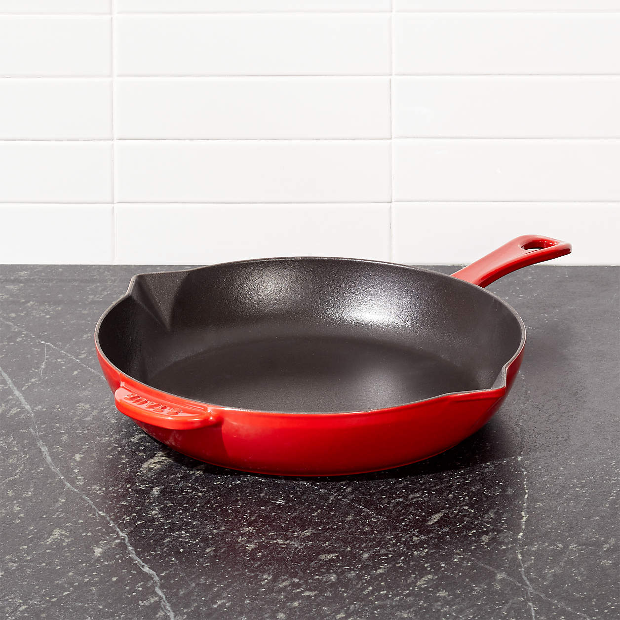 Staub Cherry 10" Fry Pan + Reviews | Crate & Barrel