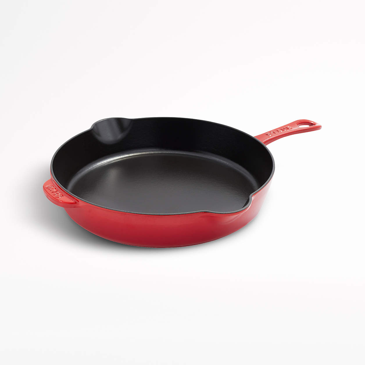 Staub 11" Cherry Traditional Skillet + Reviews | Crate & Barrel