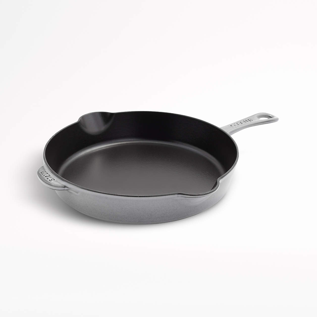 Staub 11" Graphite Grey Traditional Skillet | Crate & Barrel
