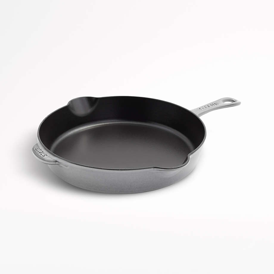 Staub 11" Graphite Grey Traditional Skillet | Crate & Barrel