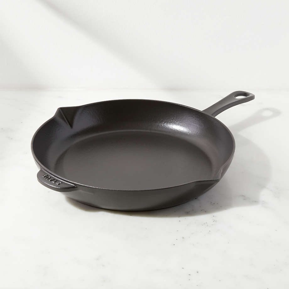 Staub Matte Black 12" Fry Pan | Crate & Barrel