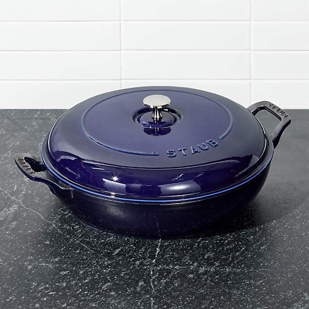 Staub Dark Blue 4-Piece Baking Set + Reviews | Crate & Barrel