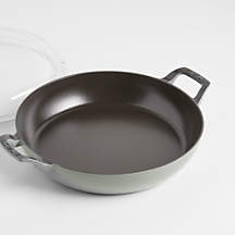 Staub 3.5-Qt. Eucalyptus Braiser with Glass Lid + Reviews | Crate & Barrel