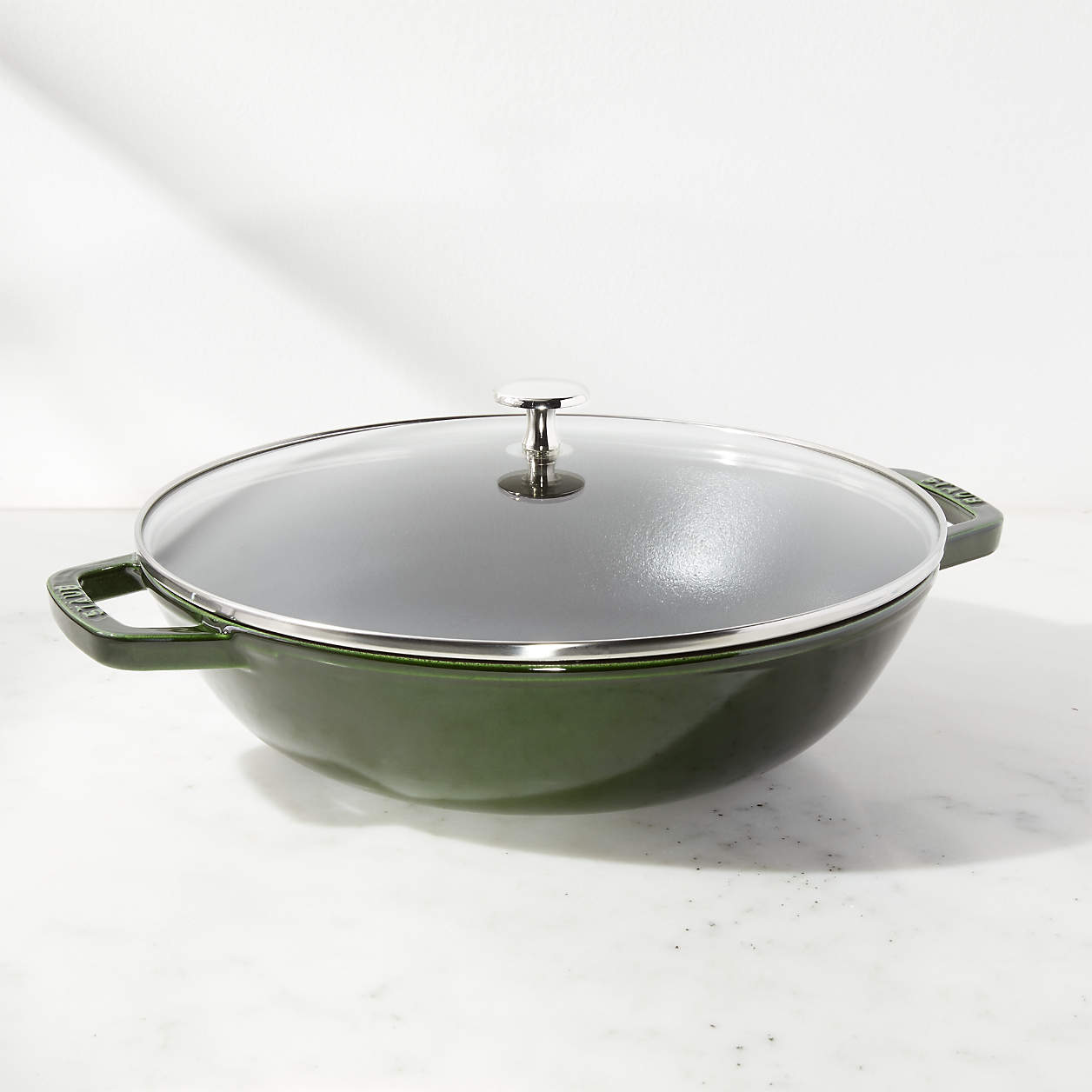 Staub Basil Perfect Pan + Reviews | Crate & Barrel