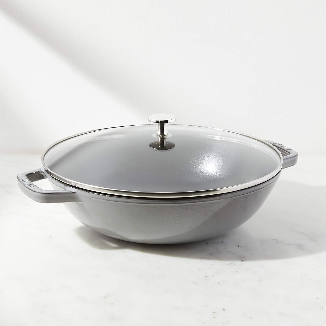 Staub Graphite Perfect Pan + Reviews | Crate & Barrel