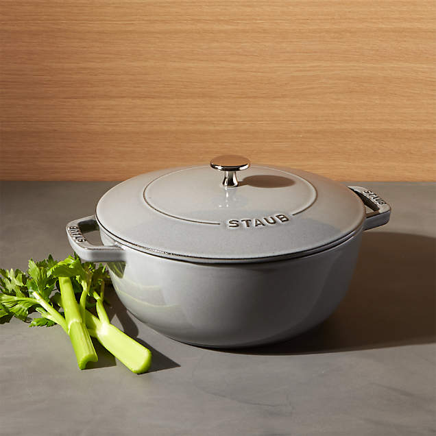 Staub 5.5-Qt Graphite Grey Cocotte + Reviews | Crate & Barrel