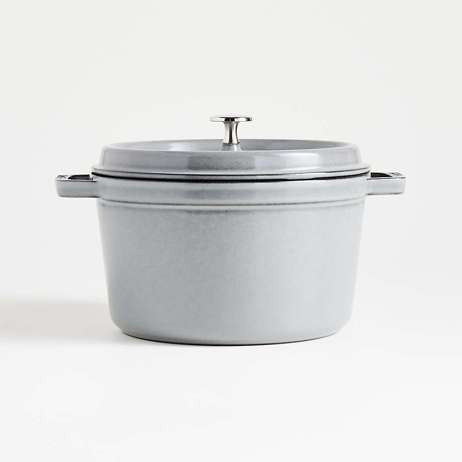 Staub 5-Qt. Graphite Tall Round Cocotte | Crate & Barrel