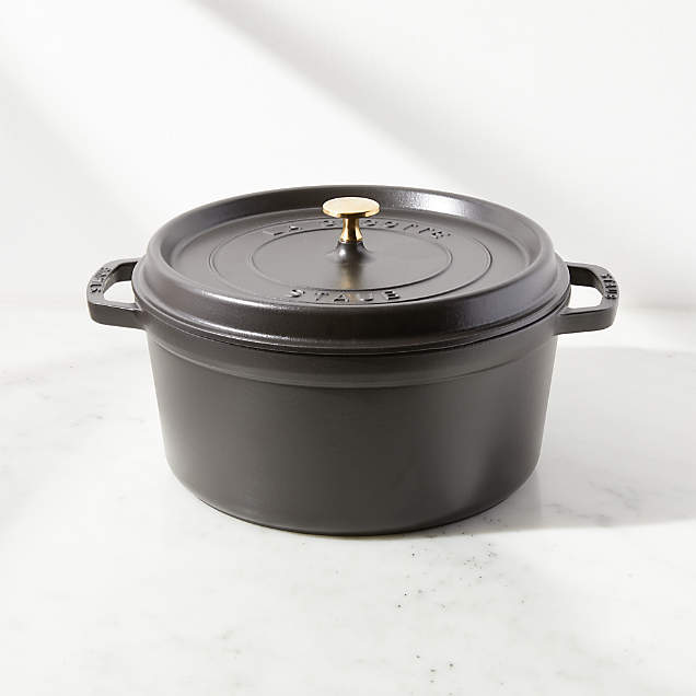 Staub 3.5-Qt Matte Black Braiser + Reviews | Crate & Barrel
