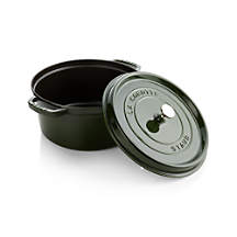 Staub 7-Qt Basil Round Cocotte + Reviews | Crate & Barrel