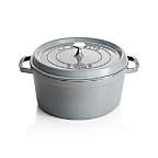 Staub 7-Qt Graphite Round Cocotte | Crate & Barrel