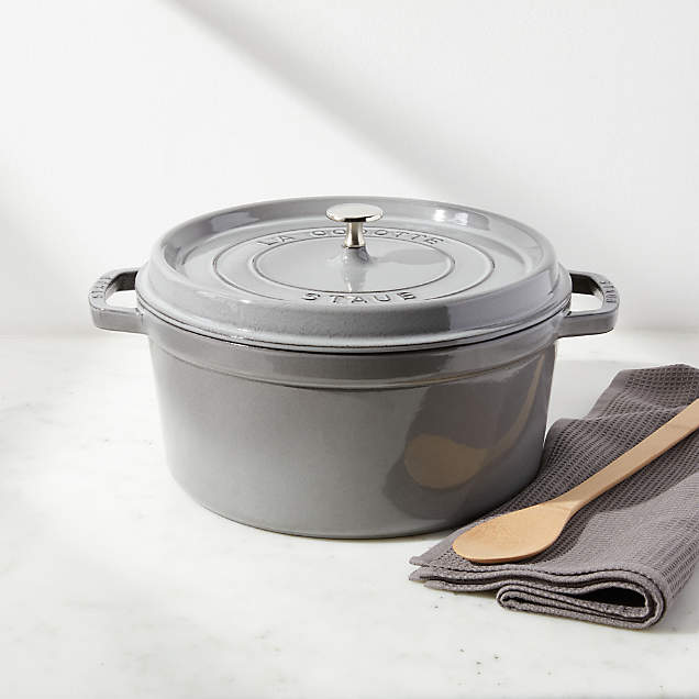 Staub 7-Qt Basil Round Cocotte + Reviews | Crate & Barrel