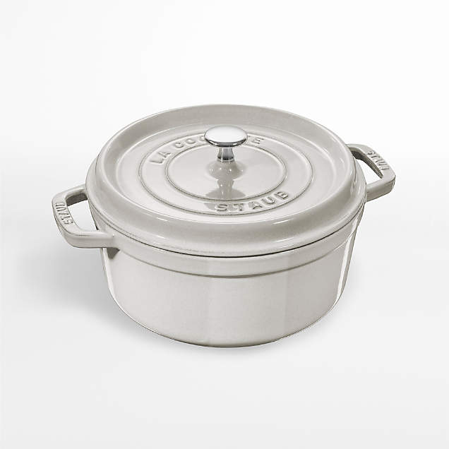 Staub 4-Qt Graphite Round Cocotte | Crate & Barrel