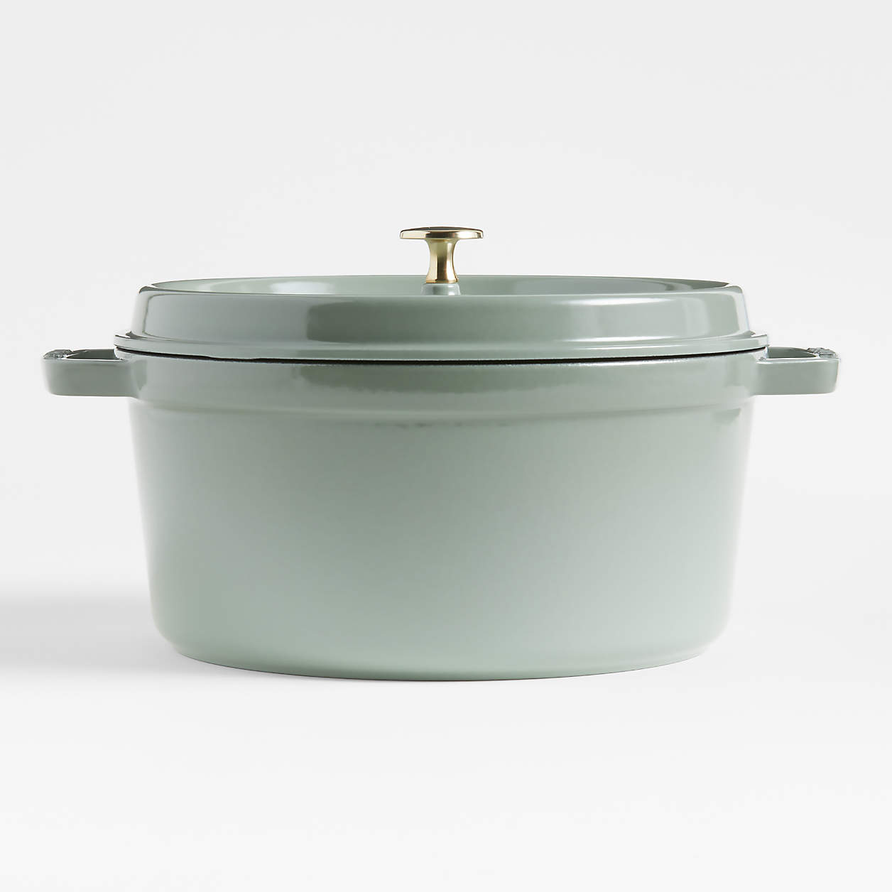 Staub 7-Qt. Eucalyptus Round Cocotte + Reviews | Crate & Barrel