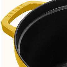Staub 7-Qt. Citron Round Cocotte + Reviews | Crate & Barrel
