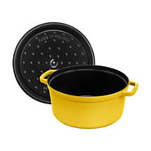 Staub 7-Qt. Citron Round Cocotte + Reviews | Crate & Barrel