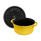 Staub 7-Qt. Citron Round Cocotte + Reviews | Crate & Barrel