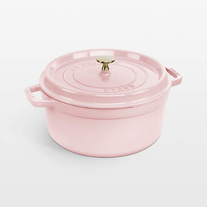 Staub Peony Pink Cast Iron 4.5-Qt. Perfect Pan | Crate & Barrel Canada