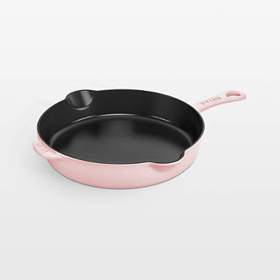Staub Peony Pink Cast Iron 4.5-Qt. Perfect Pan | Crate & Barrel Canada