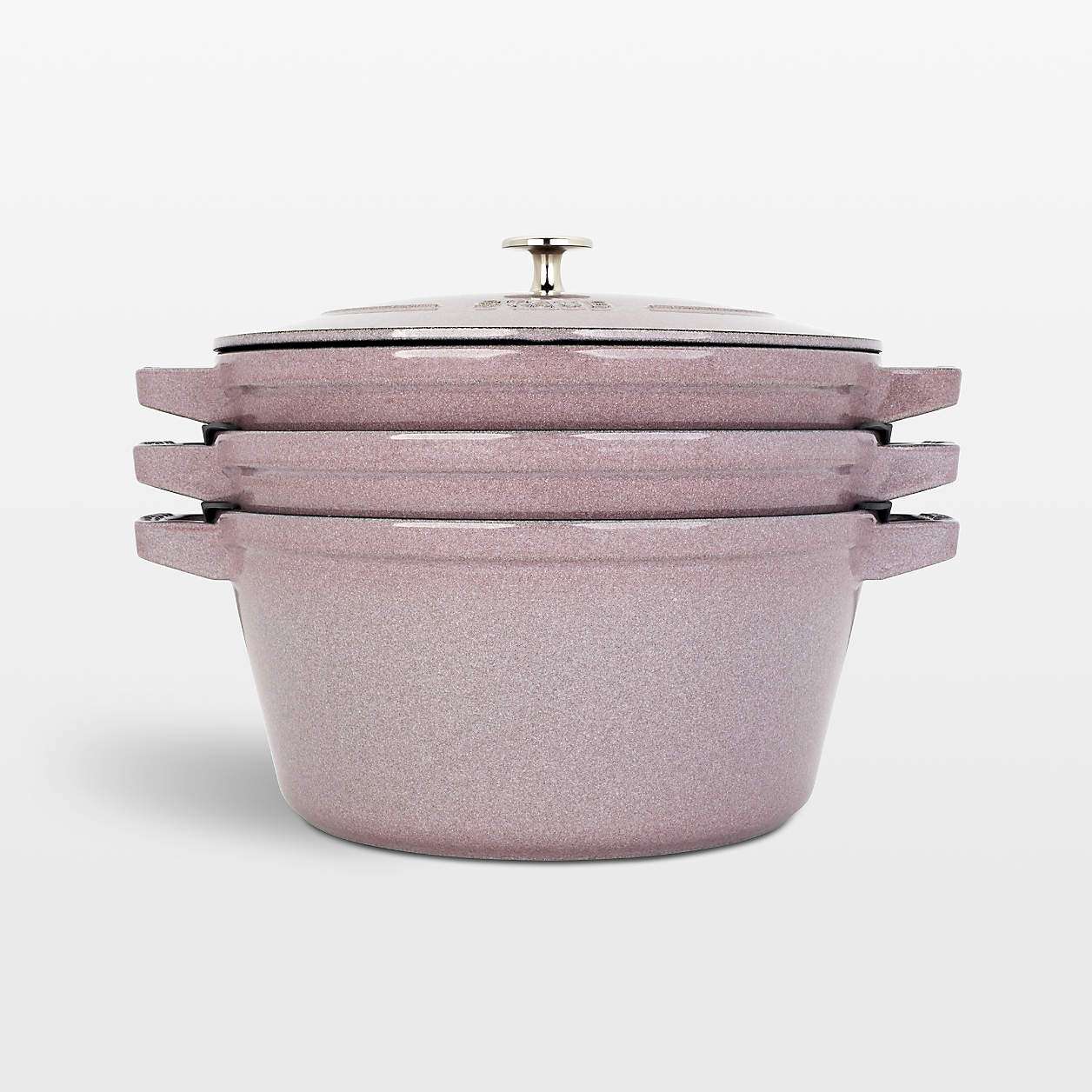 Staub Lilac 4-Piece Stackable Cookware Set + Reviews | Crate & Barrel