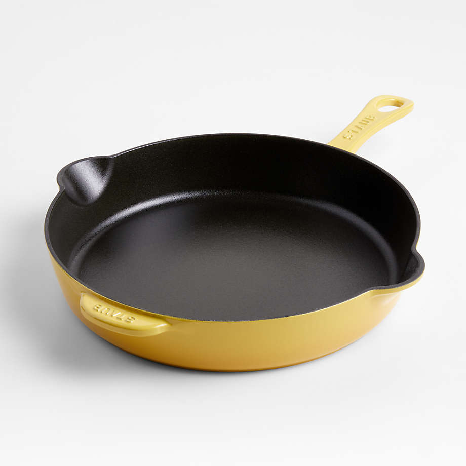 Staub 11" Citron Deep Skillet + Reviews | Crate & Barrel