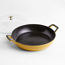 Staub 3.5-Qt. Citron Braiser with Lid | Crate & Barrel