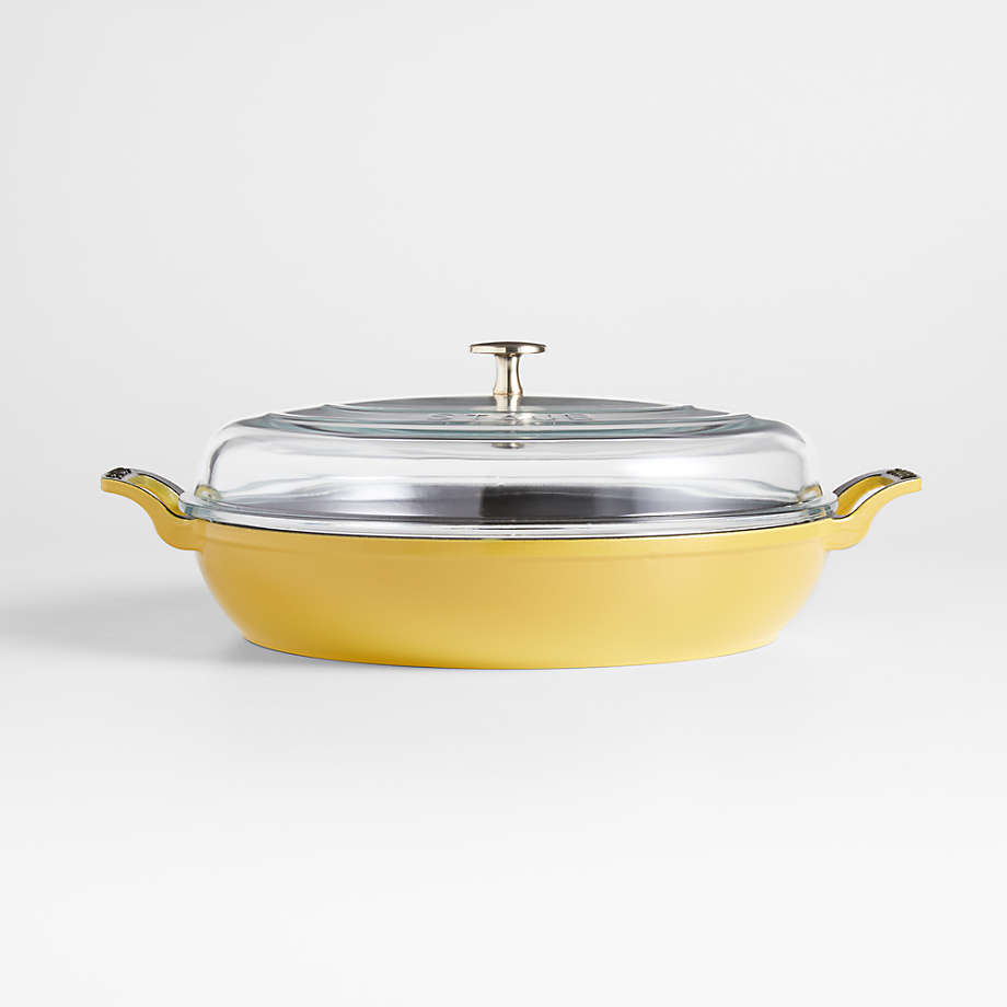 Staub 3.5-Qt. Citron Braiser with Lid | Crate & Barrel
