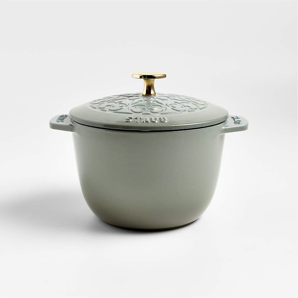 Staub Eucalyptus 1.5-Qt. Petite French Oven + Reviews | Crate & Barrel